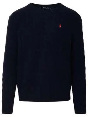 Polo Ralph Lauren Cable Knit Wool-Cashmere Blend Sweater - Navy