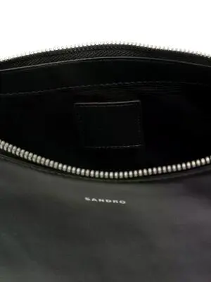 Sandro Lamb Leather Crossbody Bag