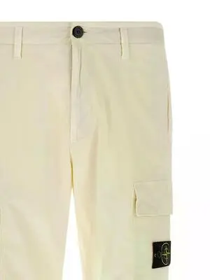 Stone Island Cargo Trousers With Logo Badge - Neutrals