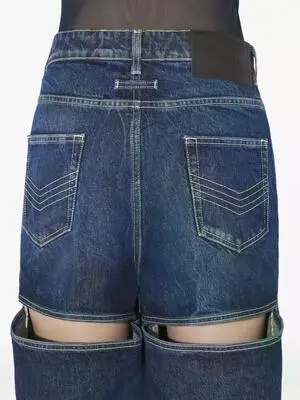 JEAN PAUL GAULTIER Cut-out Wide-leg Jeans - Blue