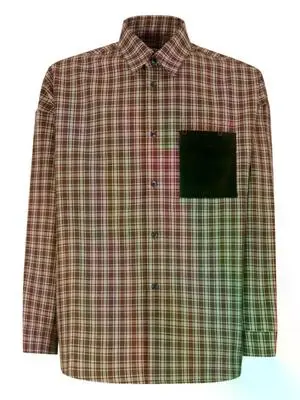 Marni Checked Velvet-pocket Shirt