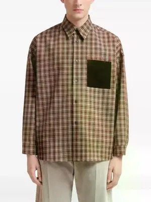 Marni Checked Velvet-pocket Shirt