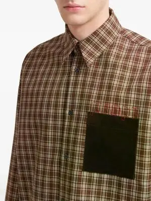 Marni Checked Velvet-pocket Shirt