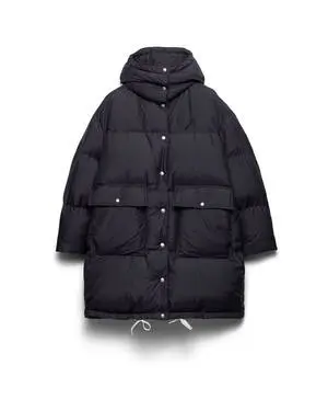 Prada Soft Canvas Down Parka - Blue