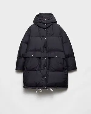 Prada Soft Canvas Down Parka - Navy