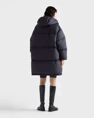 Prada Soft Canvas Down Parka - Navy