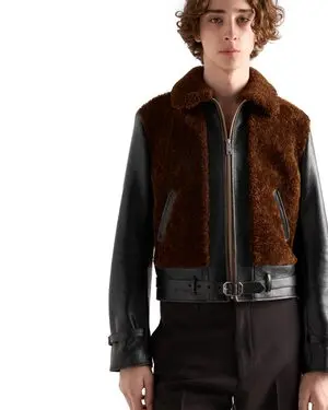 Prada Leather And Shearling Jacket