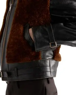 Prada Leather And Shearling Jacket