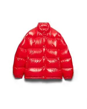 Prada Medium-weight Re-nylon Down Jacket - Red