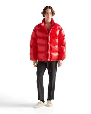 Prada Medium-weight Re-nylon Down Jacket - Red