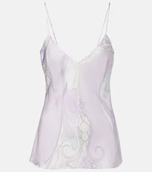Emilio Pucci Orchidee Silk Satin Camisole - Multicoloured
