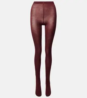 Wolford Knitted Tights - Burgundy