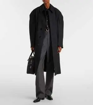 LEMAIRE Belted Wool And Cotton Twill Coat
