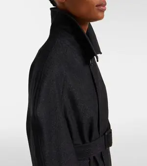LEMAIRE Belted Wool And Cotton Twill Coat
