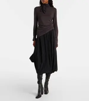 LEMAIRE Tie-neck Jersey Top