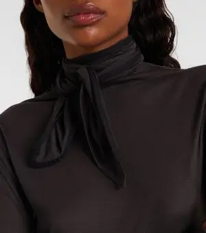 LEMAIRE Tie-neck Jersey Top