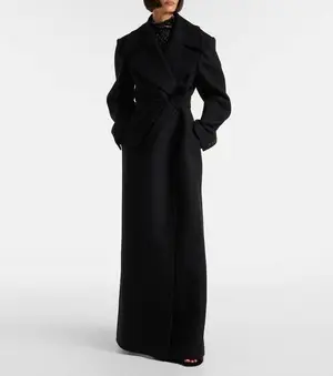 Dries Van Noten Wool-blend Twill Belted Coat