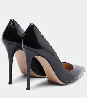 GIANVITO ROSSI 105 Patent Leather Pumps - Black