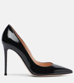 GIANVITO ROSSI 105 Patent Leather Pumps - Black