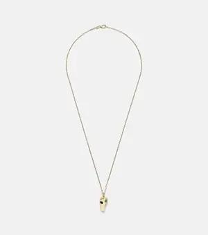 ANITA KO 18kt Yellow Pendant Necklace With Emeralds - Gold