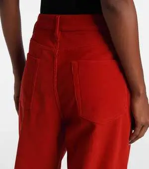 RÓHE Cotton Corduroy Wide-leg Pants - Red