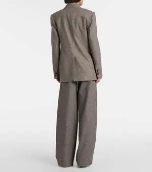 Vince Houndstooth Wool Blend Blazer - Brown