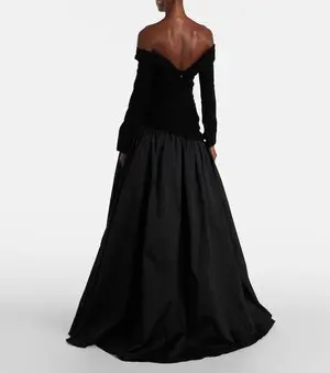 MARMAR HALIM Off-the-shoulder Draped Gown