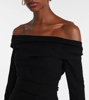 MARMAR HALIM Off-the-shoulder Draped Gown