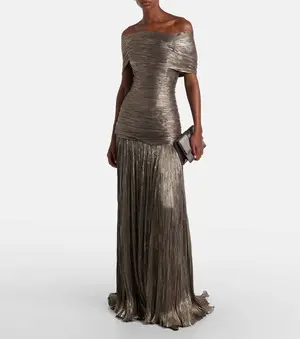 MARMAR HALIM Ruched Asymmetric Gown