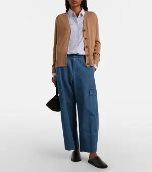 Max Mara Cropped Cotton Cargo Jeans