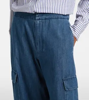 Max Mara Cropped Cotton Cargo Jeans