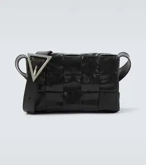 Bottega Veneta Cassette Small Leather Crossbody Bag - Black