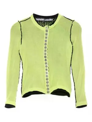 CHOPOVA LOWENA Fishnet-layer Cardigan