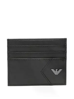 Emporio Armani Eagle-plaque Cardholder - Black