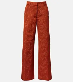 Dries Van Noten Jacquard Straight Pants