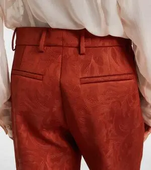 Dries Van Noten Jacquard Straight Pants