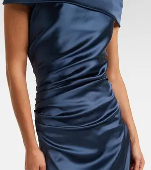 Max Mara Opaco Gathered Satin Gown