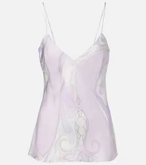 Emilio Pucci Orchidee Silk Satin Camisole - Multicoloured