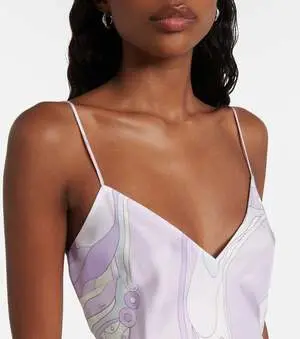 Emilio Pucci Orchidee Silk Satin Camisole