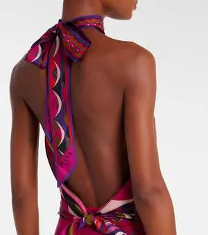 Emilio Pucci Iride Silk Satin Top