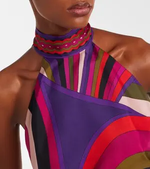 Emilio Pucci Iride Silk Satin Top