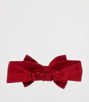Monnalisa Bow Headband - Red