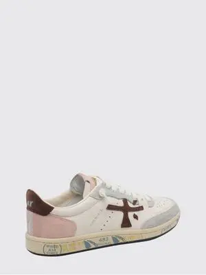 Premiata Clay Suede Sneakers With Stud Embellishments - White 1