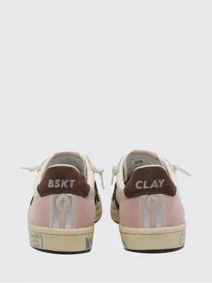Premiata Clay Suede Sneakers With Stud Embellishments - White 1