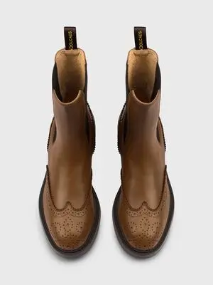 DOUCAL'S Chelsea Boots With Brogue Detailing
