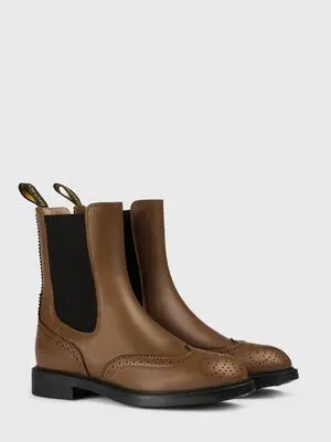 DOUCAL'S Chelsea Boots With Brogue Detailing