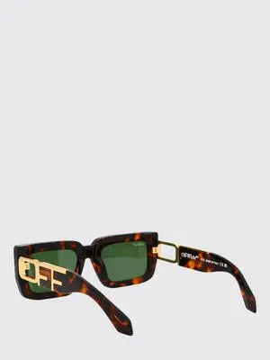 Off-White Rectangular Sunglasses With Gold Tone Detail - Multicolor
