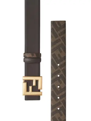 Fendi Squared Ff Belt - Brown