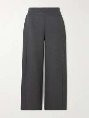 Lululemon Waffle-knit Wide-leg Track Pants - Dark Gray