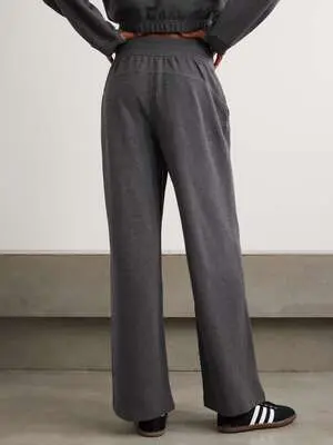 Lululemon Waffle-knit Wide-leg Track Pants - Dark Gray